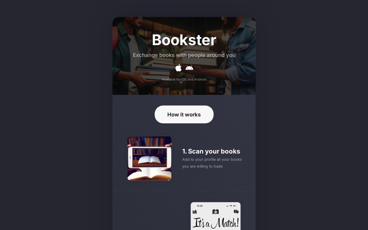Bookster - Exchange books with people around you